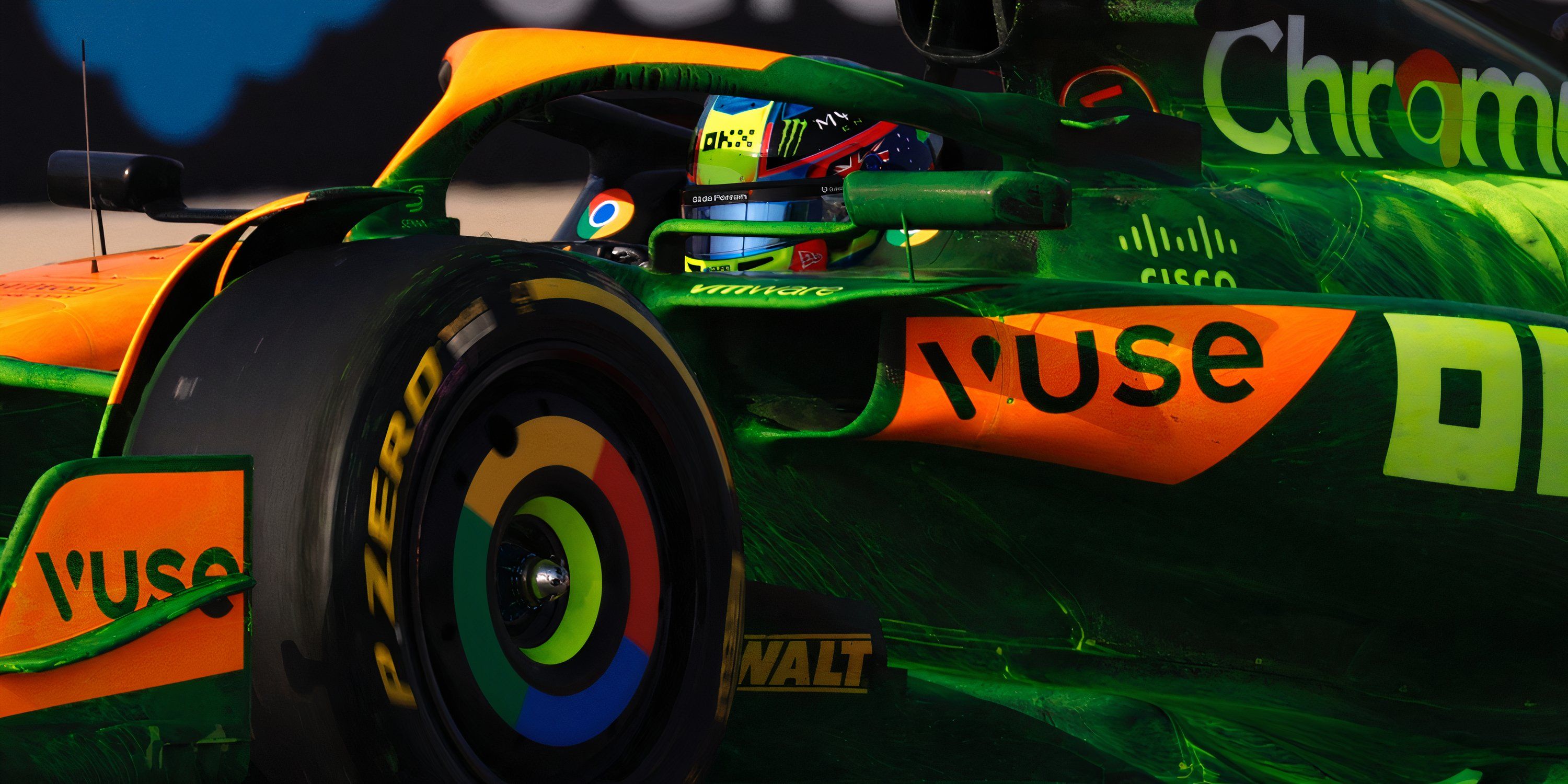 Why F1 Cars Have Special Fluorescent Paint on Them During Testing