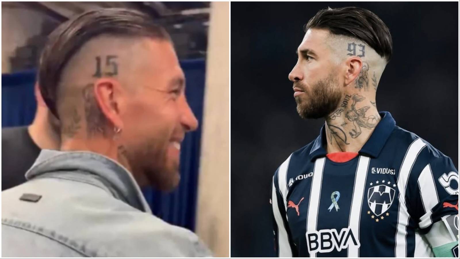 Why Sergio Ramos Has Numbers '15' and '93' on his Head as Tattoos Explained