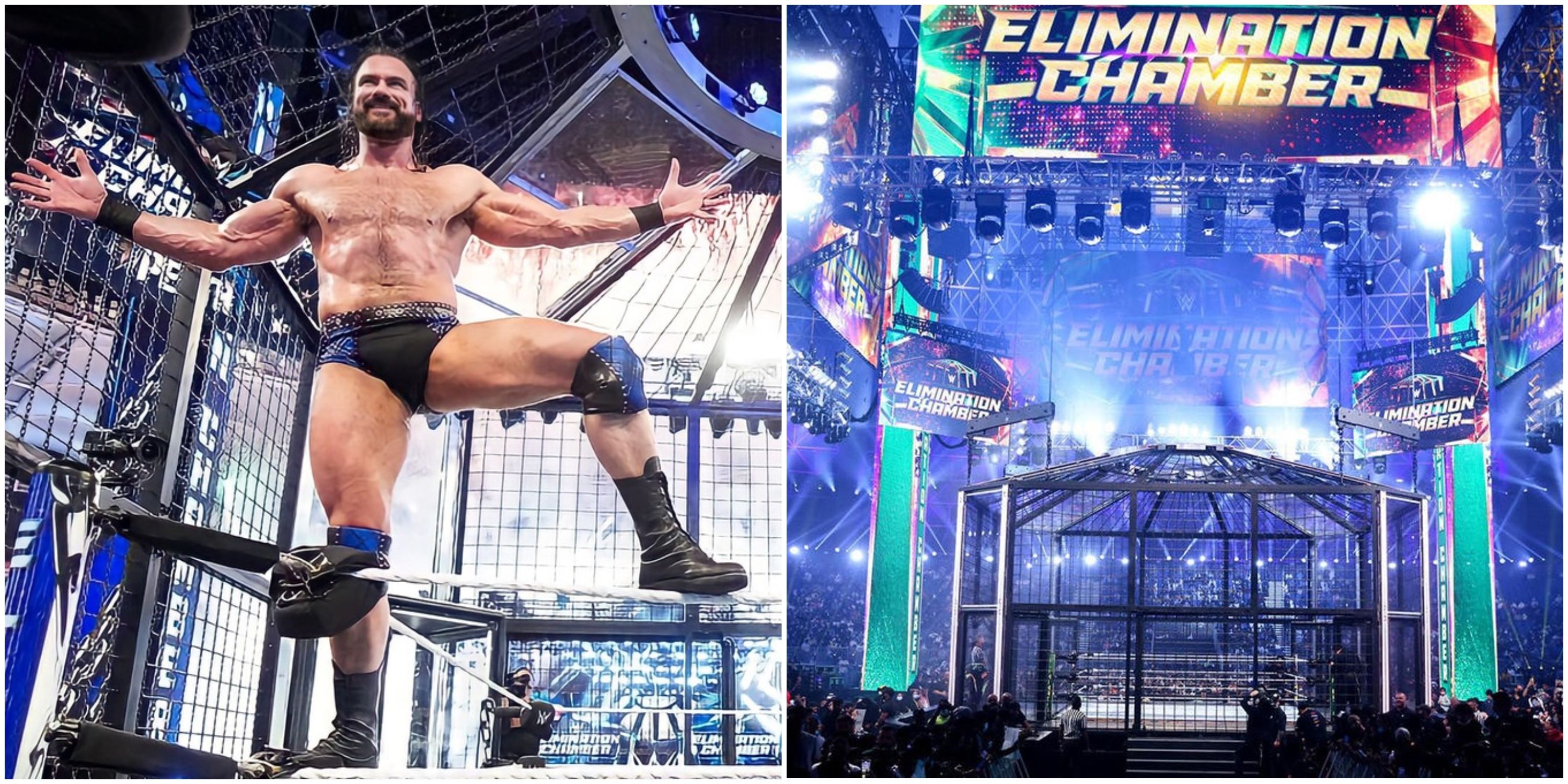 First Look at WWE Elimination Chamber Set Up
