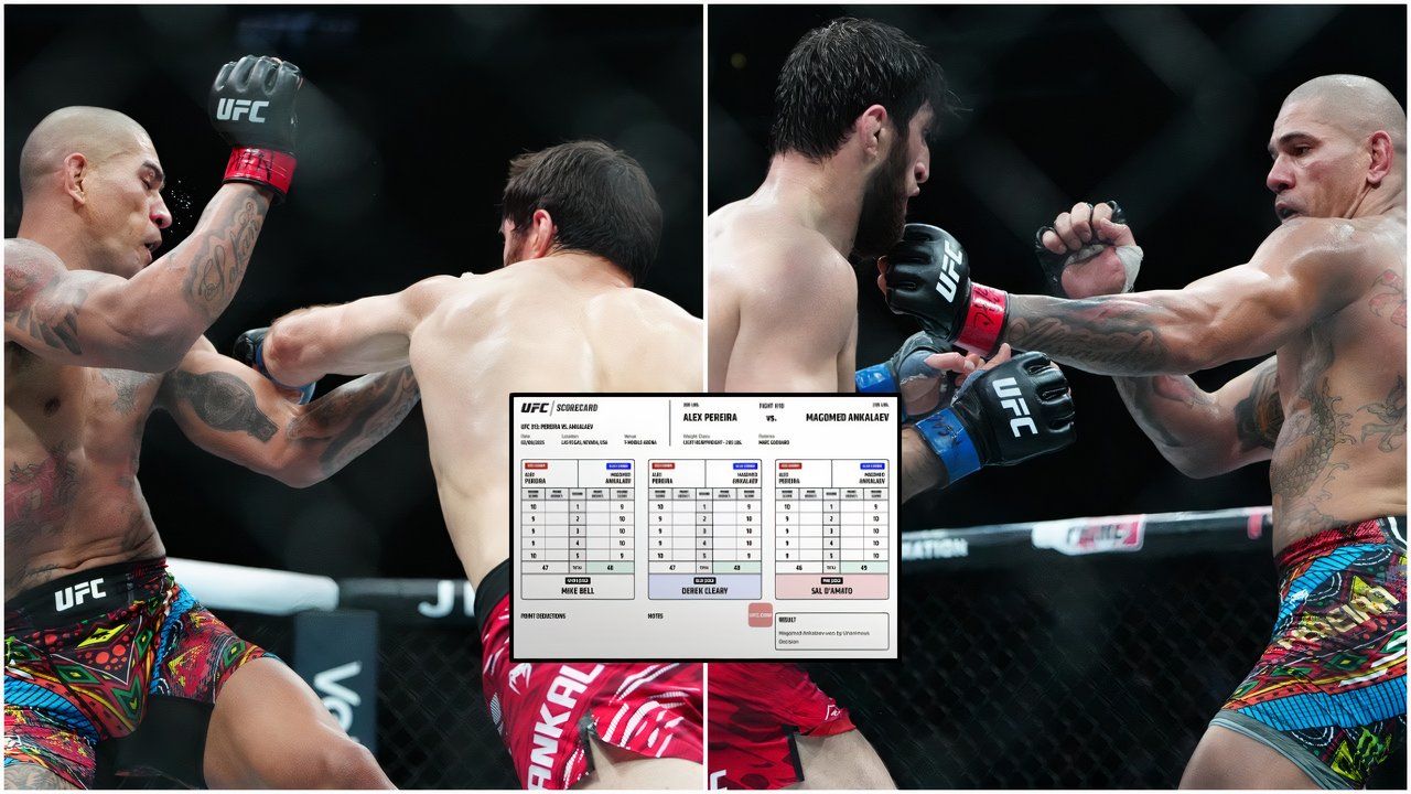 Alex Pereira vs Magomedov Ankalaev UFC 313 Judges' Scorecards