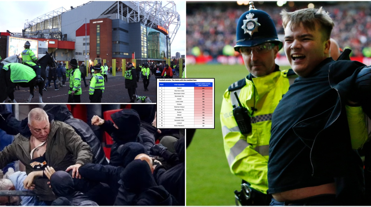 15 English Football Teams With Most Fan Arrests Over Past 5 Seasons