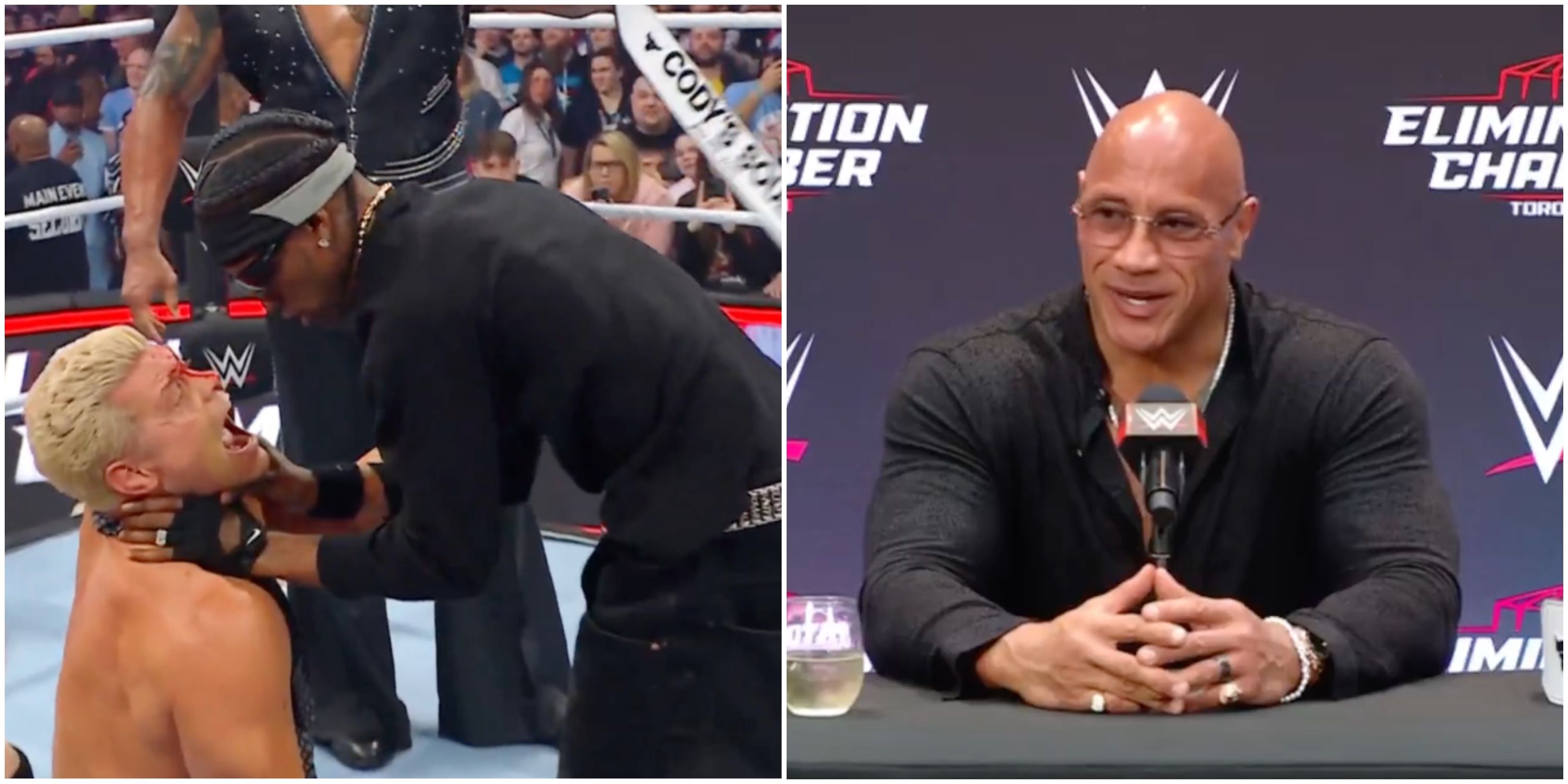 The Rock Praises Travis Scott's Appearance at WWE Elimination Chamber