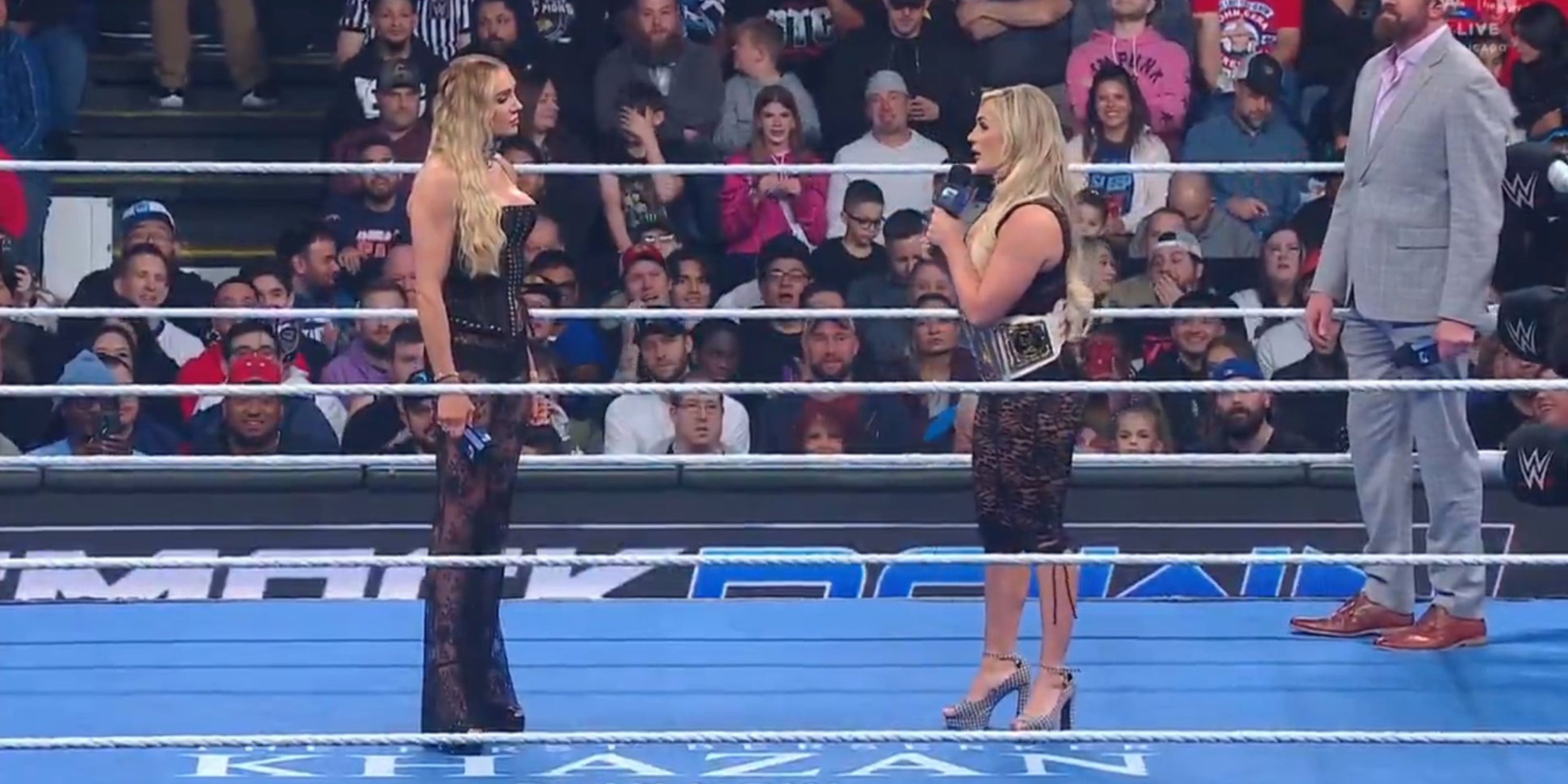 Tiffany Stratton and Charlotte Flair Go Off Script 'Quite a Bit' During WWE SmackDown Promo