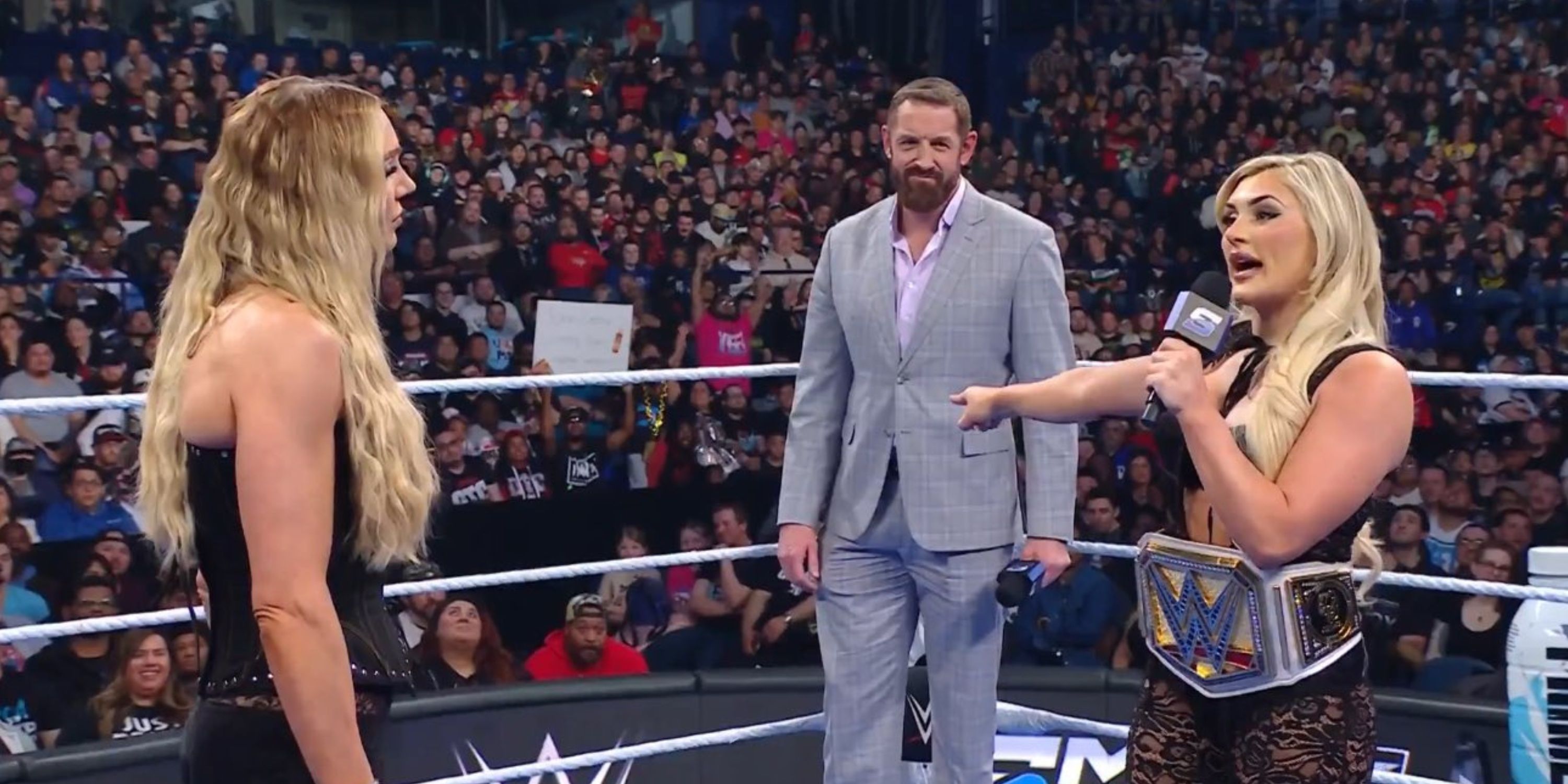 Tiffany Stratton and Charlotte Flair Go Off Script 'Quite a Bit' During WWE SmackDown Promo