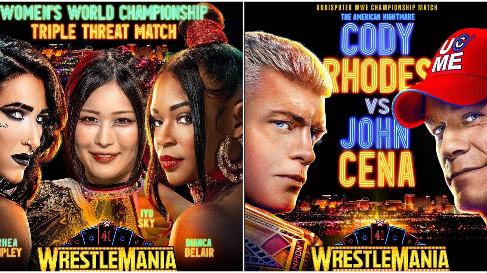 WWE WrestleMania 41 Match Card