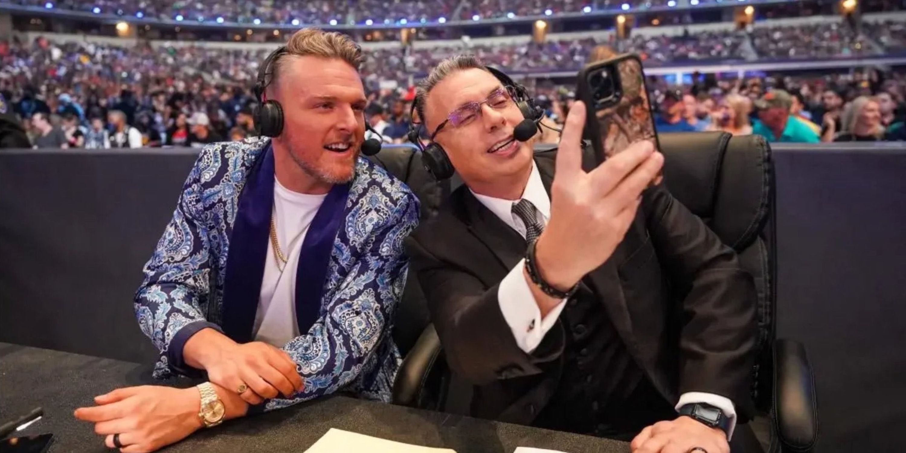 Hilarious Footage of WWE Commentator Michael Cole Drunk with Pat McAfee