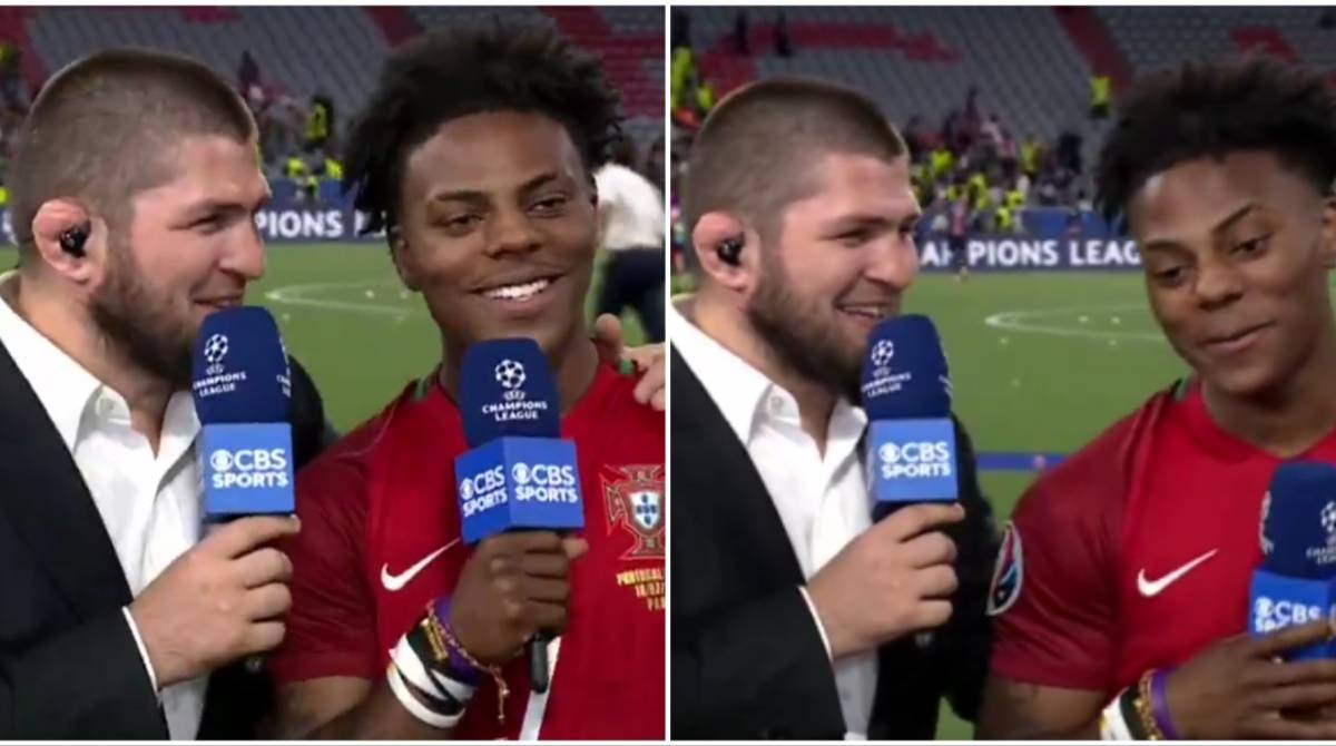 Khabib Nurmagomedov's Fun Interaction With iShowSpeed After PSG's UCL ...