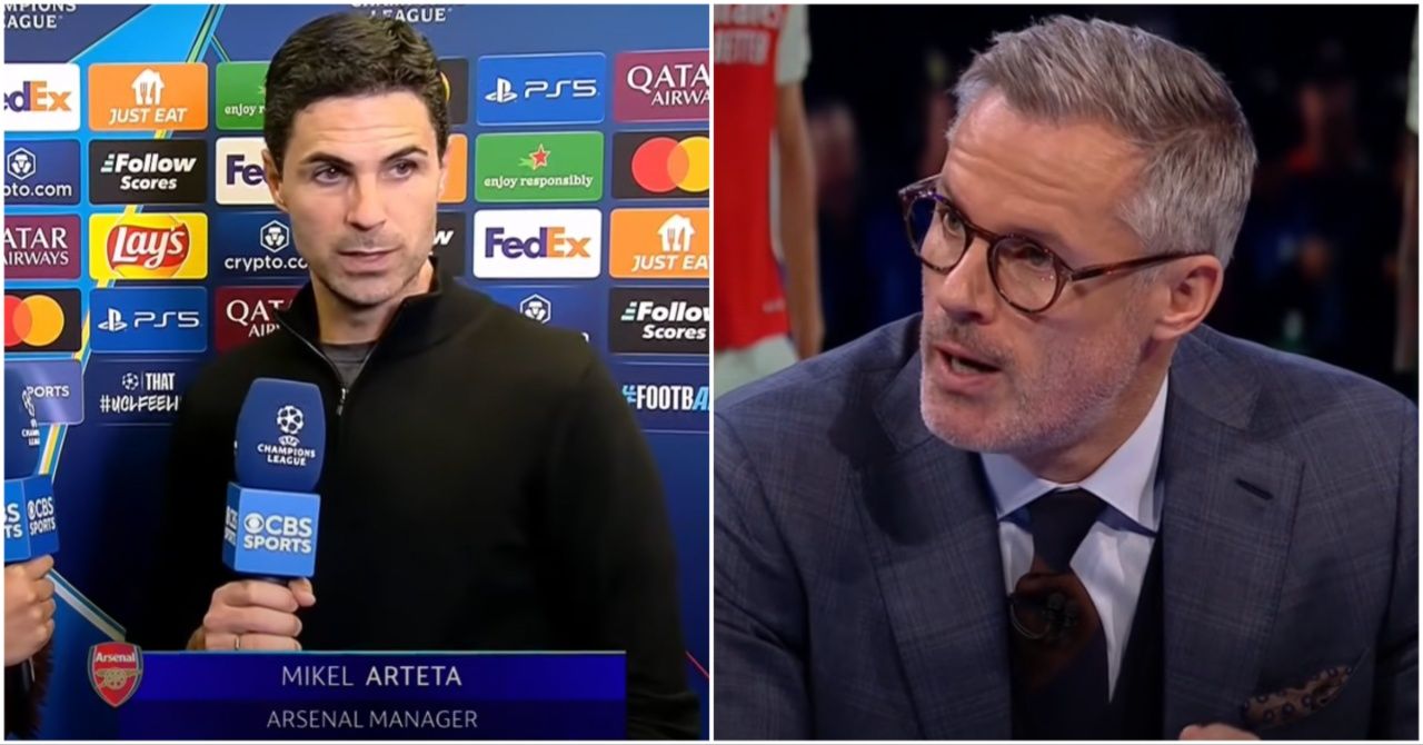 Jamie Carragher Calls Out Mikel Arteta For His 'Nonsense' Interview After PSG 2-1 Arsenal