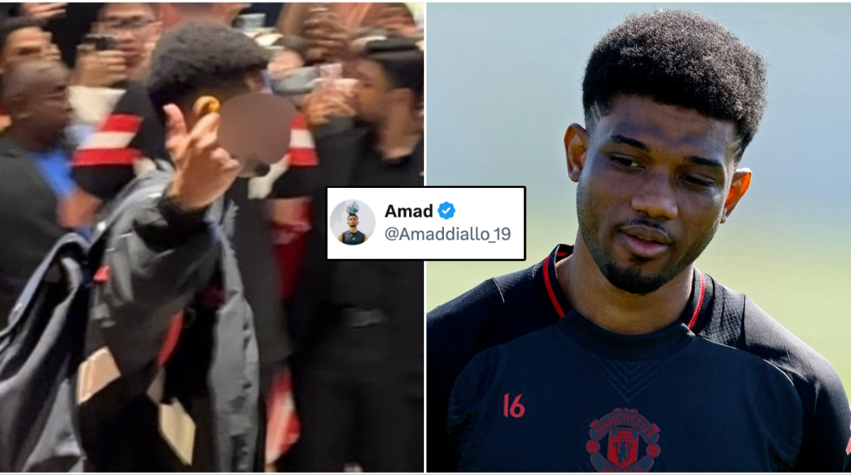 Amad Speaks Out After Showing Middle Finger to Fans on Man Utd Post ...