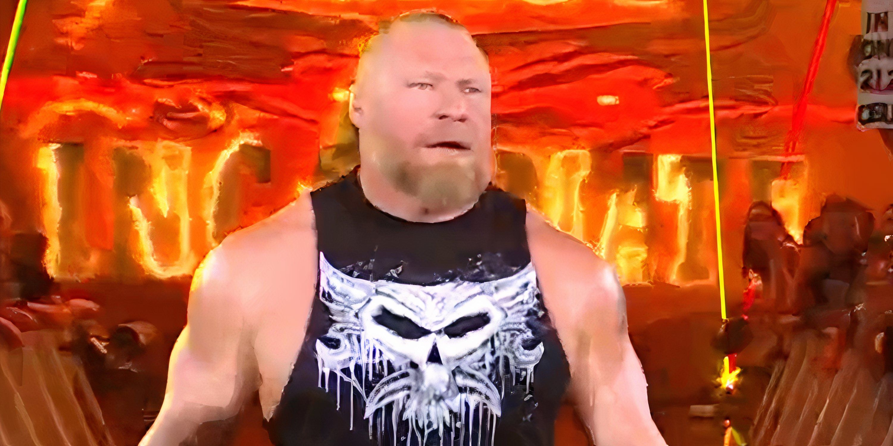 Brock Lesnar Goes Viral After Botching His Entrance on WWE Raw