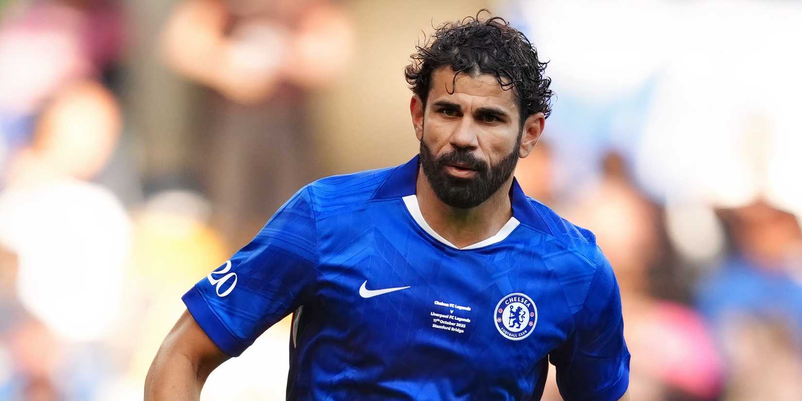 Diego Costa Clashes With Liverpool's Martin Skrtel in Chelsea Legends Game