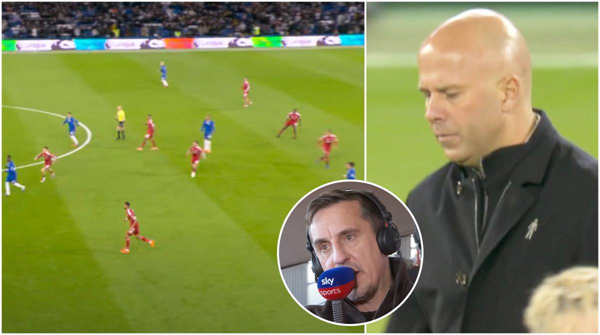 Gary Neville Spotted Liverpool Star ‘Annoying’ Arne Slot With His ...