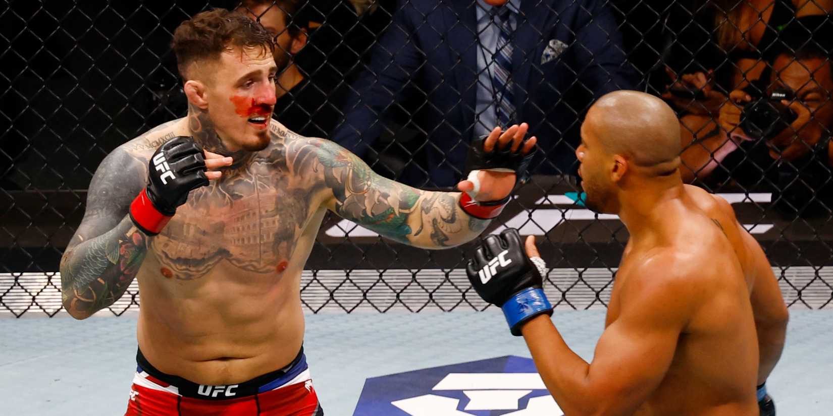 Tom Aspinall's Eye Immediately After Ciryl Gane Eye Poke at UFC 321