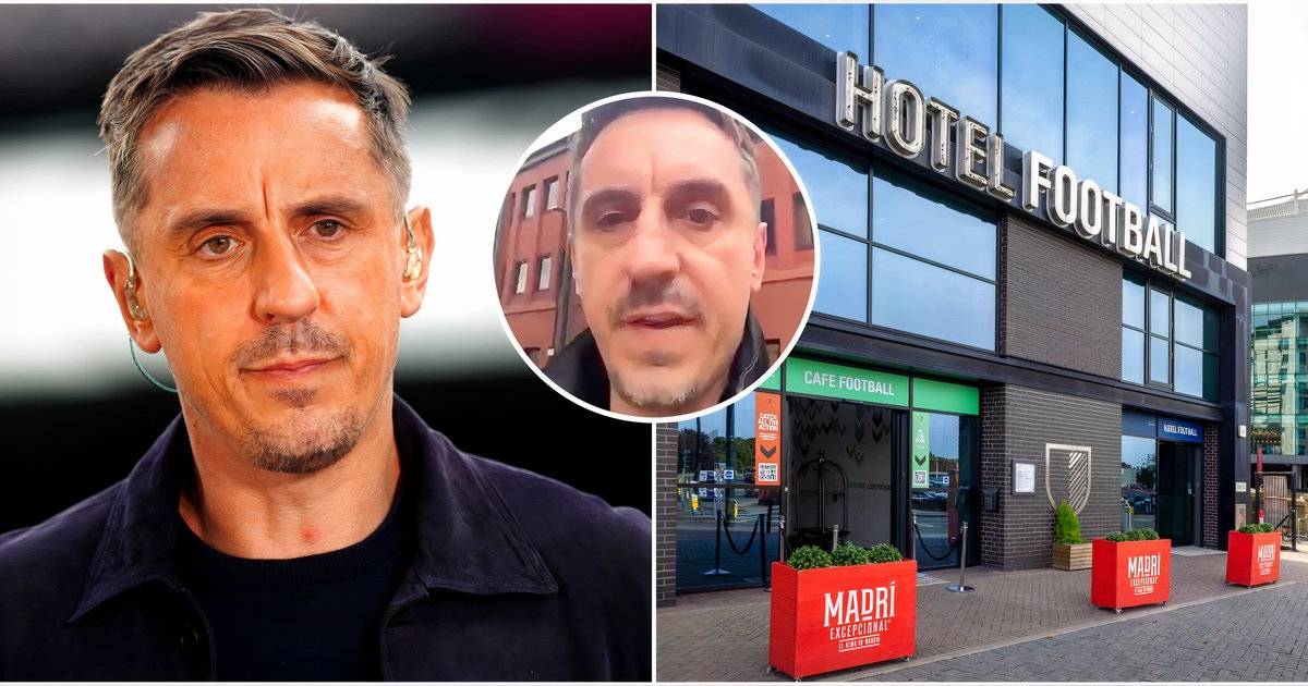 Union Jack Flags and 'Traitor' Banner Seen Around Gary Neville’s Hotel ...