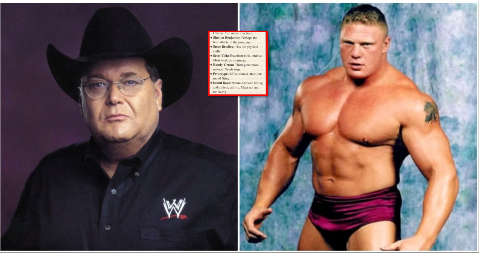 Jim Ross' First WWE Report on Brock Lesnar in 2001 - He Wrote Just 13 Words