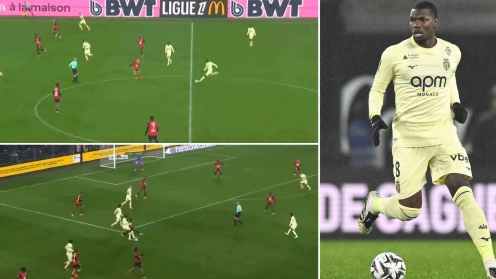 Paul Pogba's Highlights From Rennes vs Monaco Emerge as Verdict Given