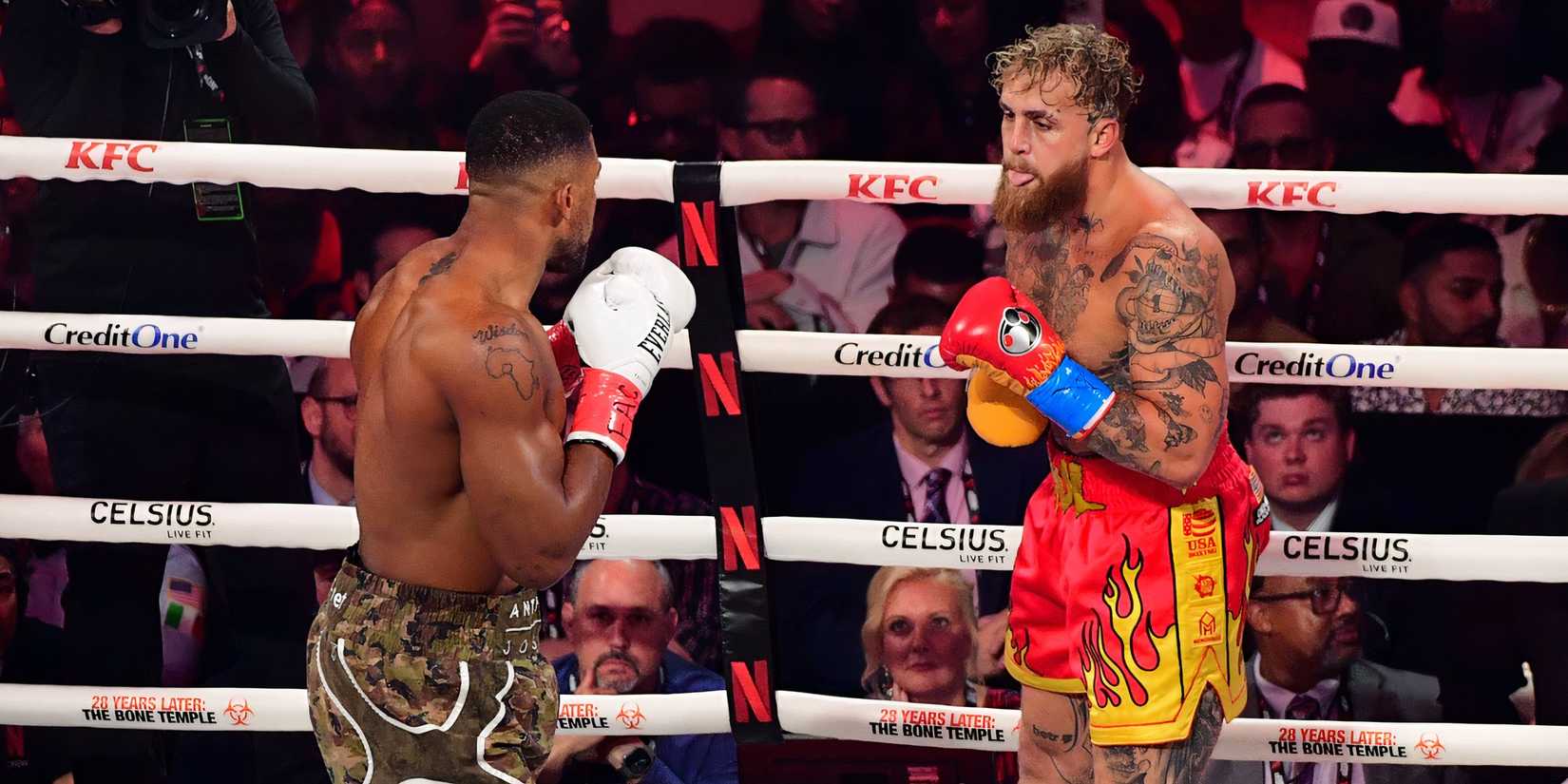 Jake Paul Explains Why He Stuck His Tongue Out at Anthony Joshua