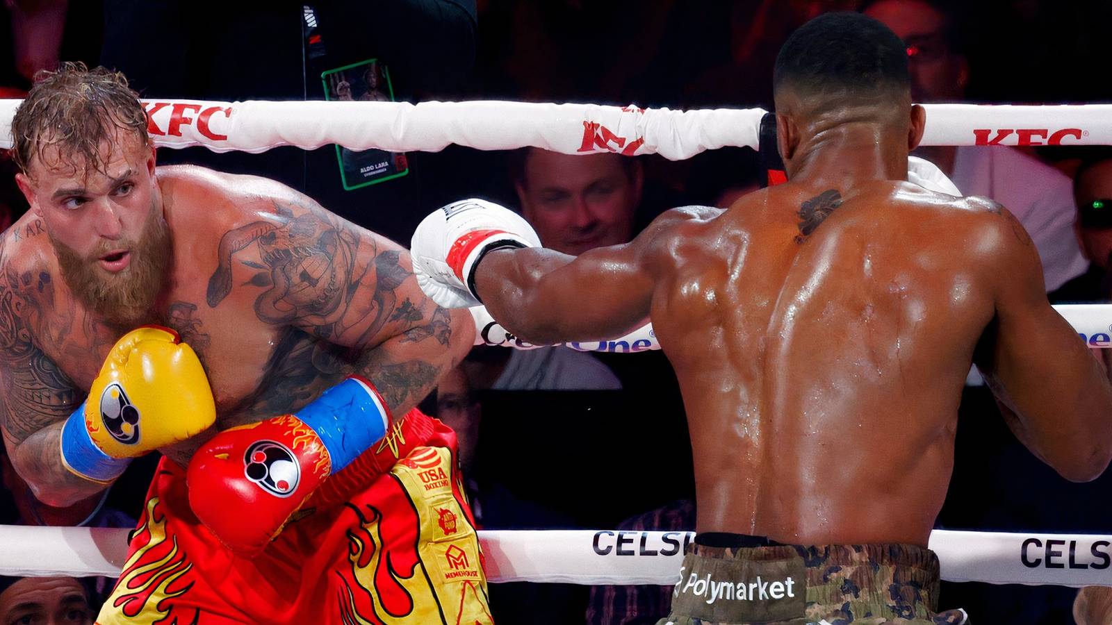 Footage of Jake Paul Straight After Being Knocked Out by Anthony Joshua