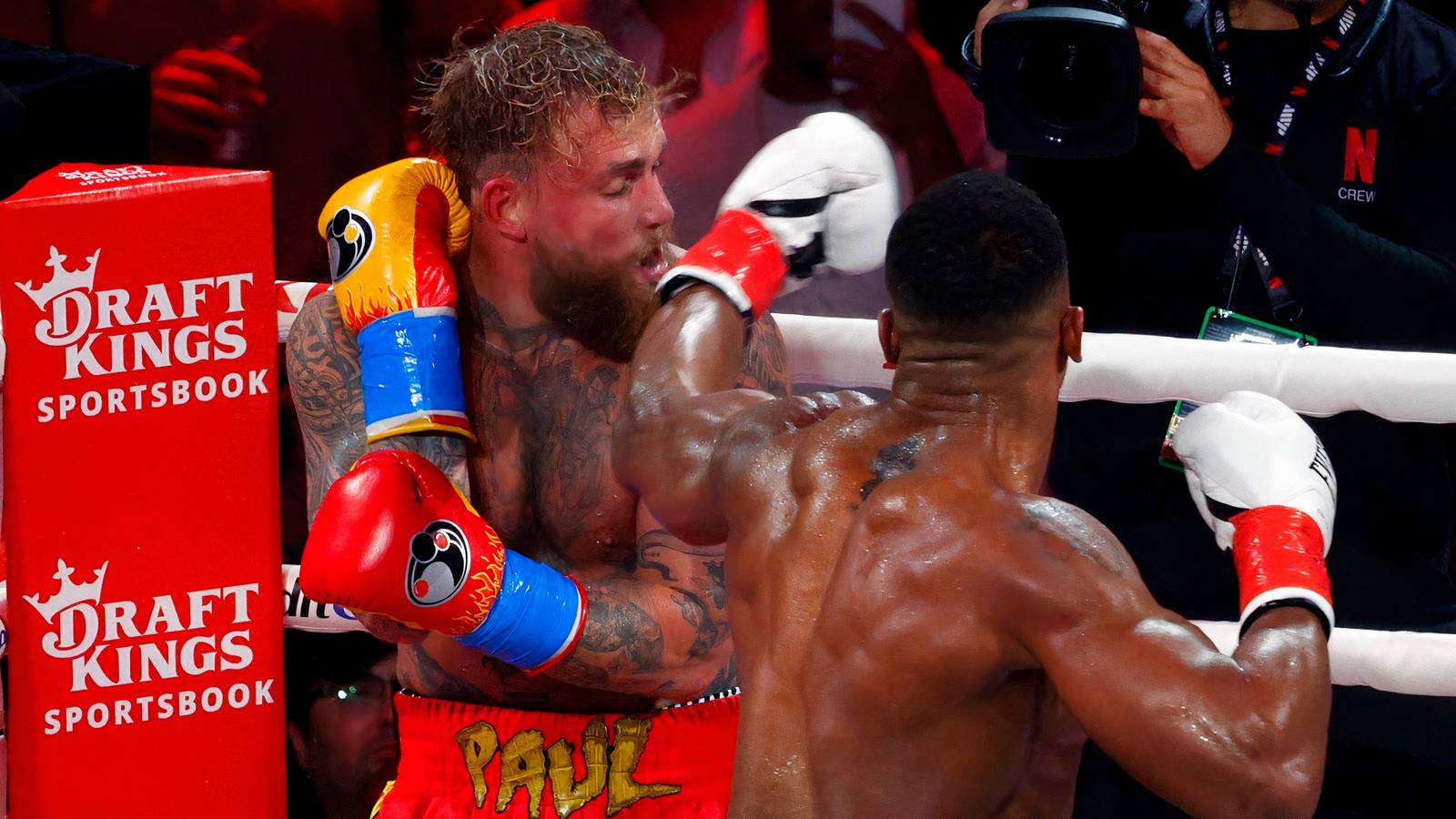 Jake Paul Spits Blood After Being Knocked Out by Anthony Joshua