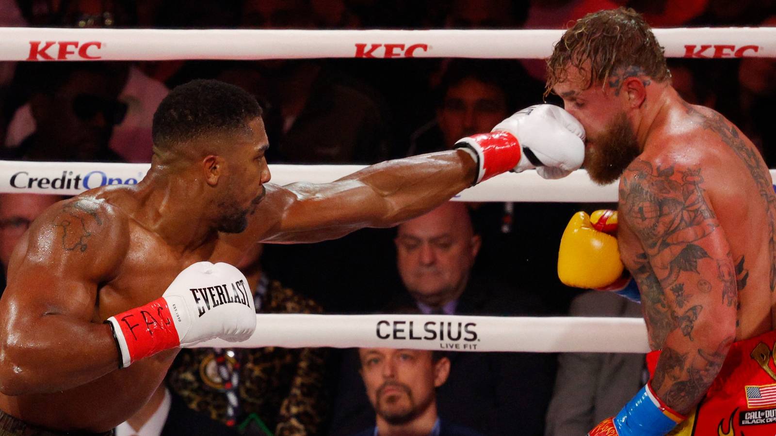 Jake Paul vs Anthony Joshua Punch Statistics