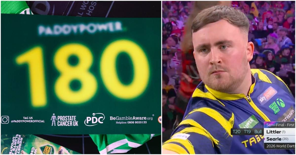 Paddy Power Logo Blurred For ADOA Foundation During Luke Littler Game