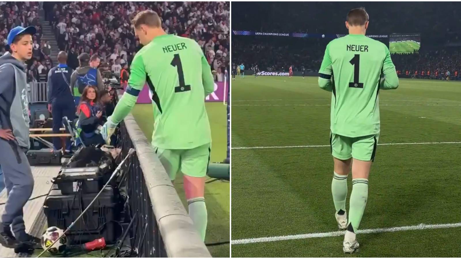 Manuel Neuer's Reaction After PSG Ball Boy Refuses to Give Ball to Him