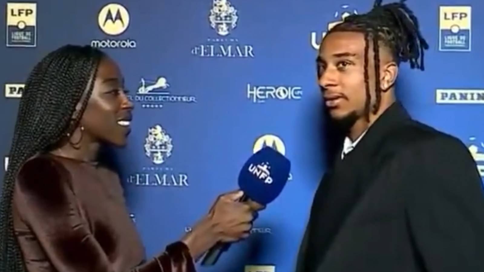 Rayan Cherki Reacts as Video of Michael Olise Struggling to Speak ...
